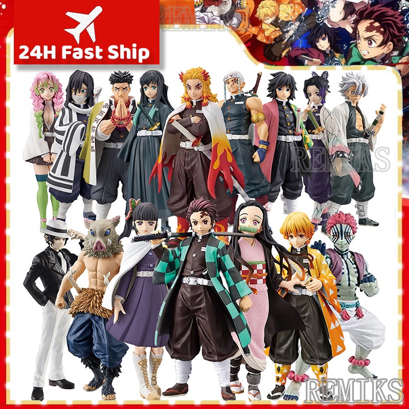 Demon Slayer Action Figure Set Tanjiro Kamado Nezuko Agatsuma Zenitsu ...