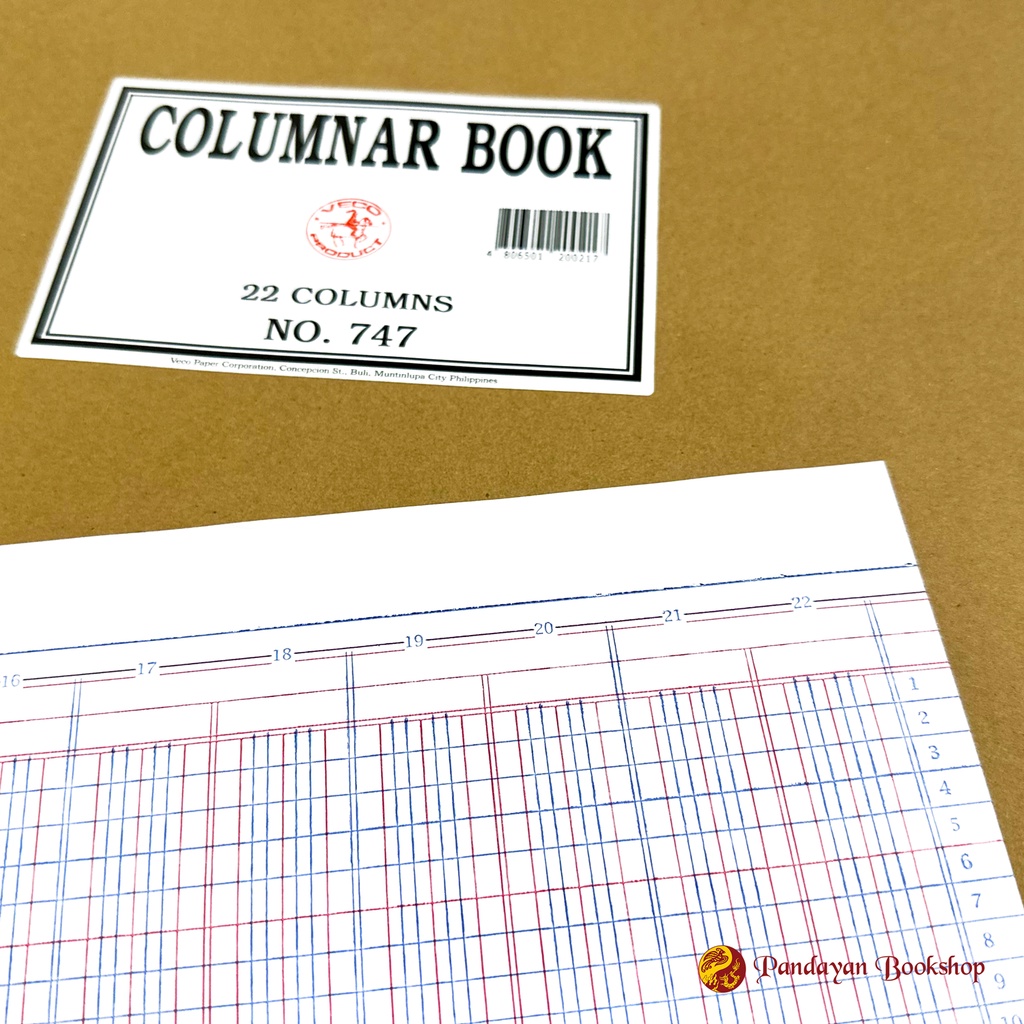 Veco Columnar Book (No. 707/ 727/ 747 3, 4, 5, 6, 8, 10, 12, 14, 20, 24 ...