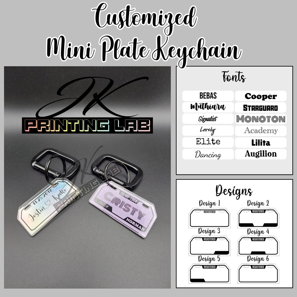 Customized Mini Plate Keychain [1 PIECE] | Shopee Philippines