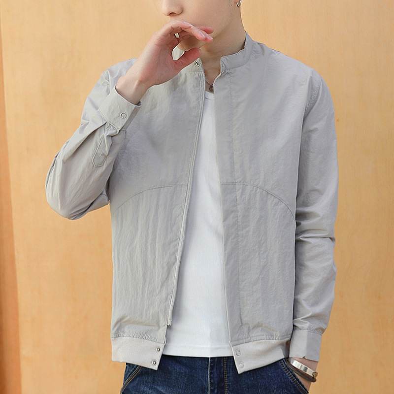 Men Sunscreen Sun Protection Plain Jacket Windproof Thin Skin Coat ...