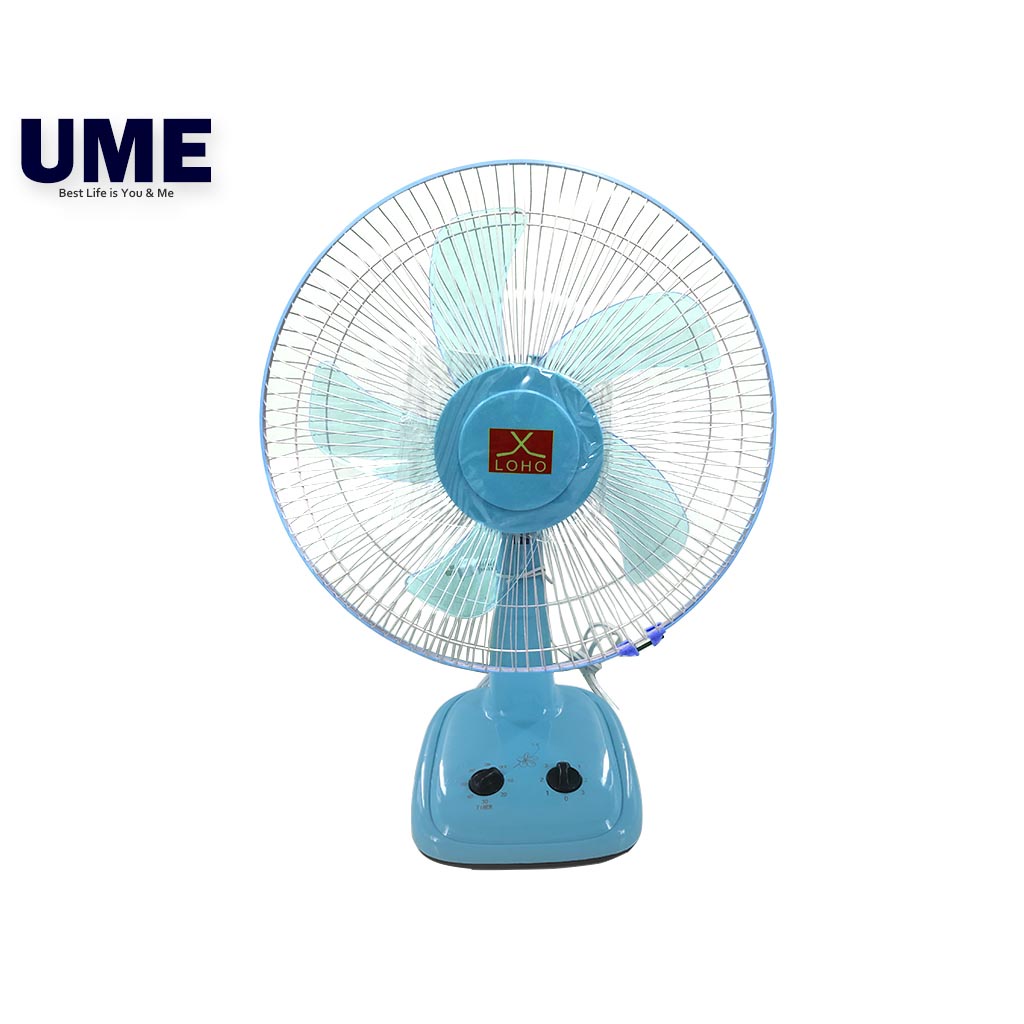 Loho 16" 3 Mode Wind Speed Electric Fan Desk/ Table Fans With 60 ...
