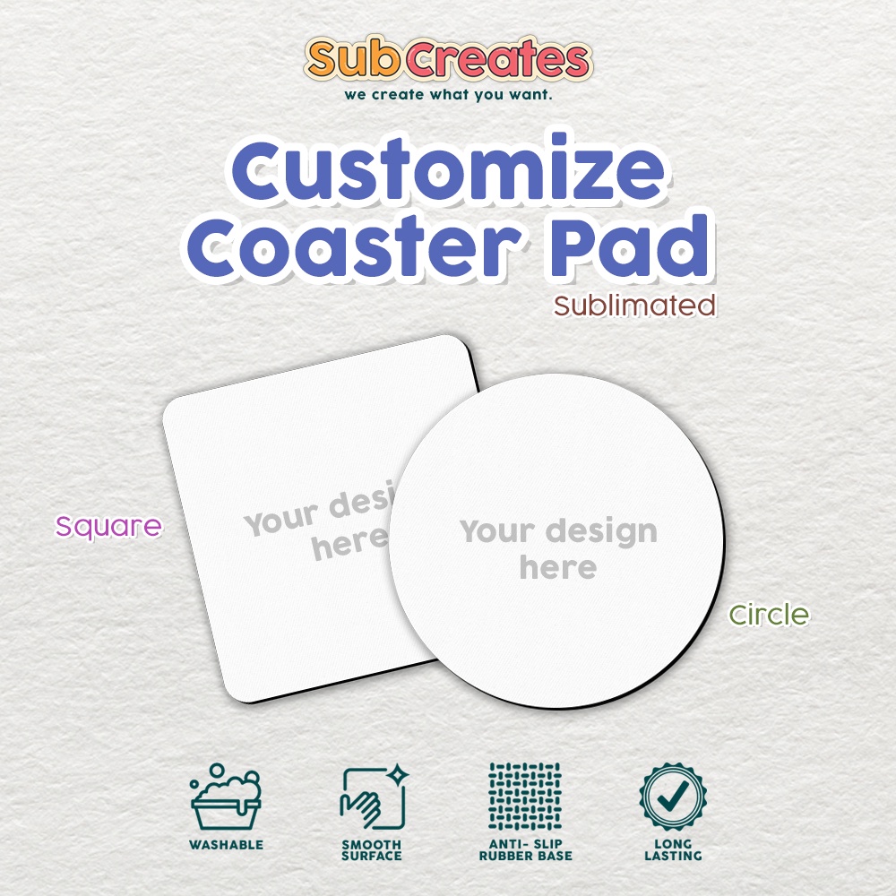 Customize Coaster Pad (by SubCreates) | Shopee Philippines
