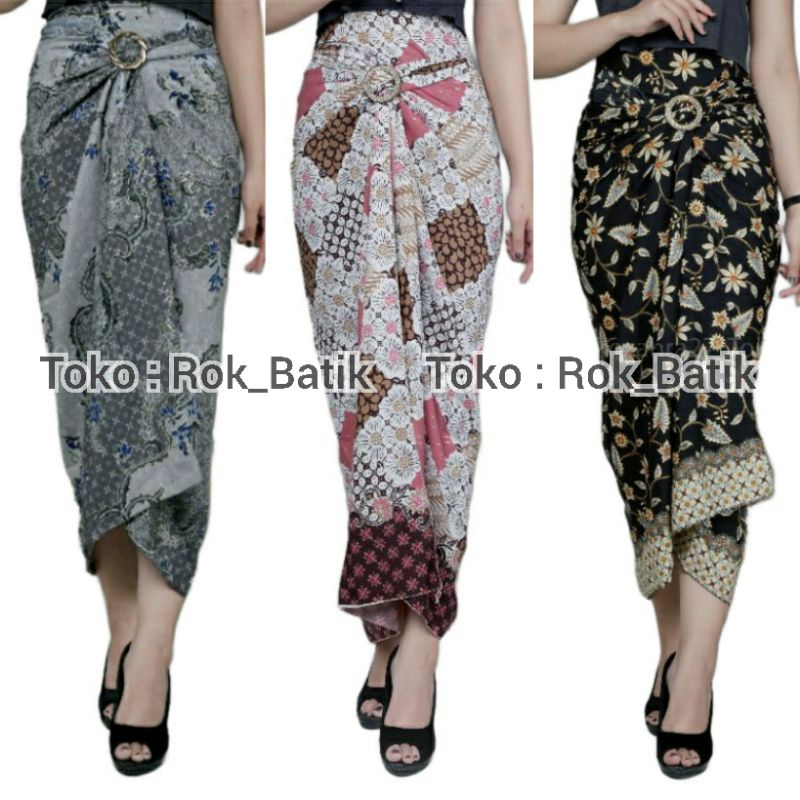 (50 Motifs) Modern Kebaya Bottom Batik Wrap Skirt Free Ring Batik ...