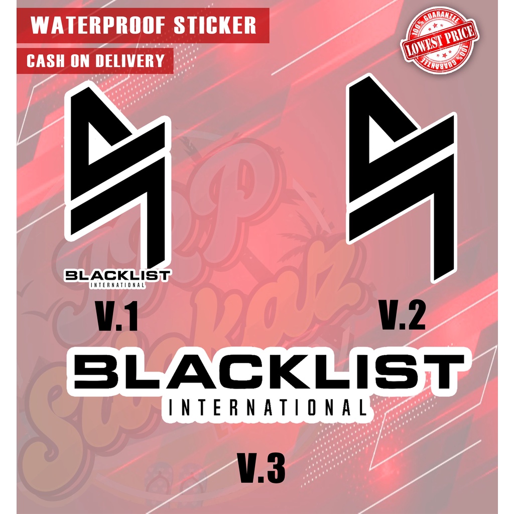 Black List International Logo / MLBB | Waterrpoof Sticker | Shopee ...