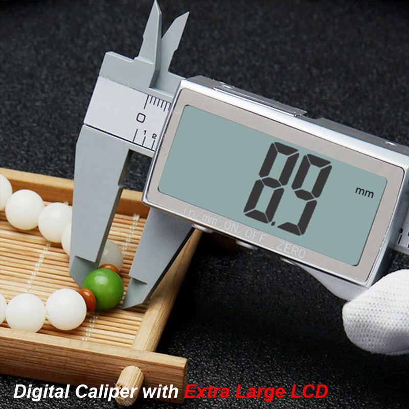 Electronic Digital Caliper Vernier Measuring Tools Carpentry Ruler ...