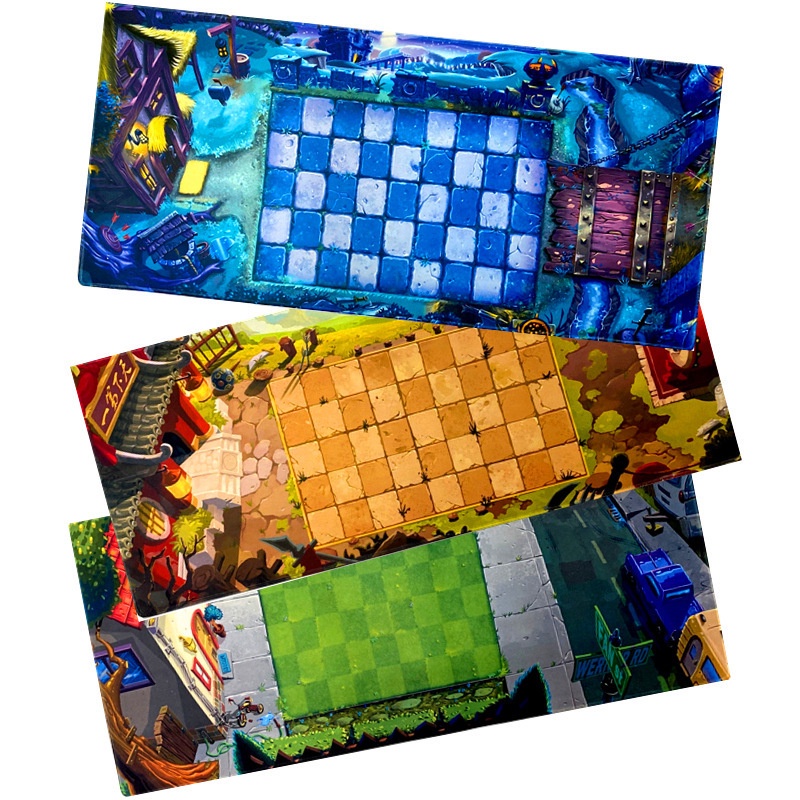 Plants Vs. Zombies Desk Pad Mouse Pad Combat Base Map Modern Age Dark ...