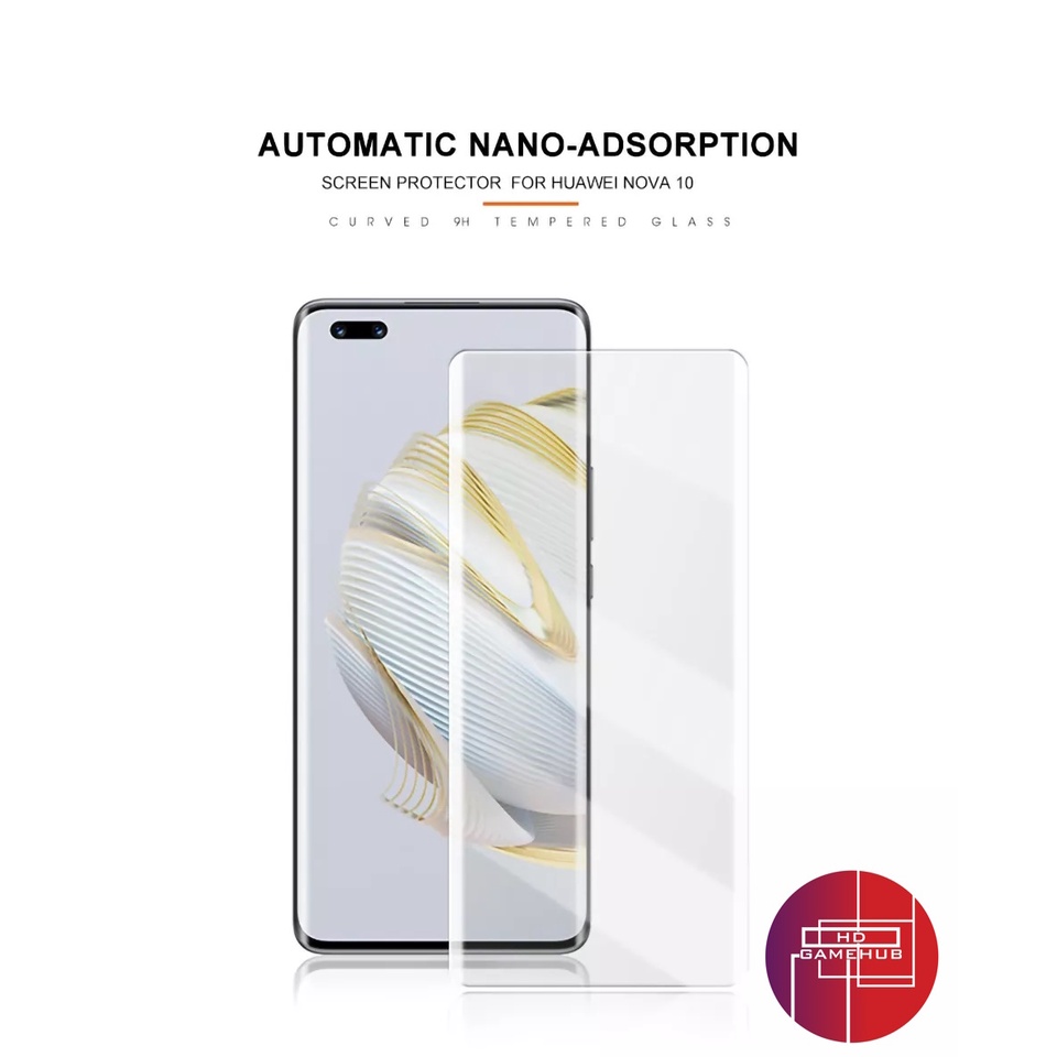 Huawei Nova 10 Tempered Glass Full Curved UV Glass Nano Liquid | Shopee ...