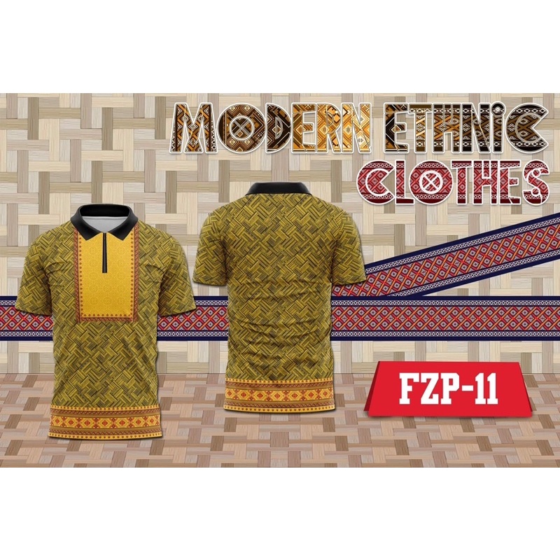 FORMAL ETHNIC DESIGN FULL SUBLIMATION ZIPPER POLO PART 3 | Shopee ...