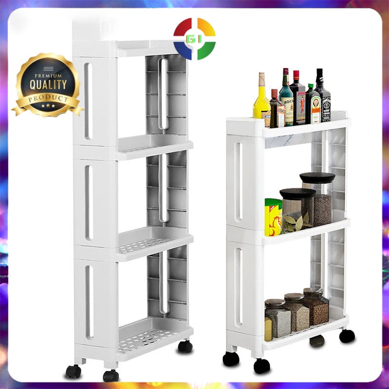 (GI) 3 and 4 Tier Multipurpose Aesthetic Kitchen Spice Rack | Shopee ...