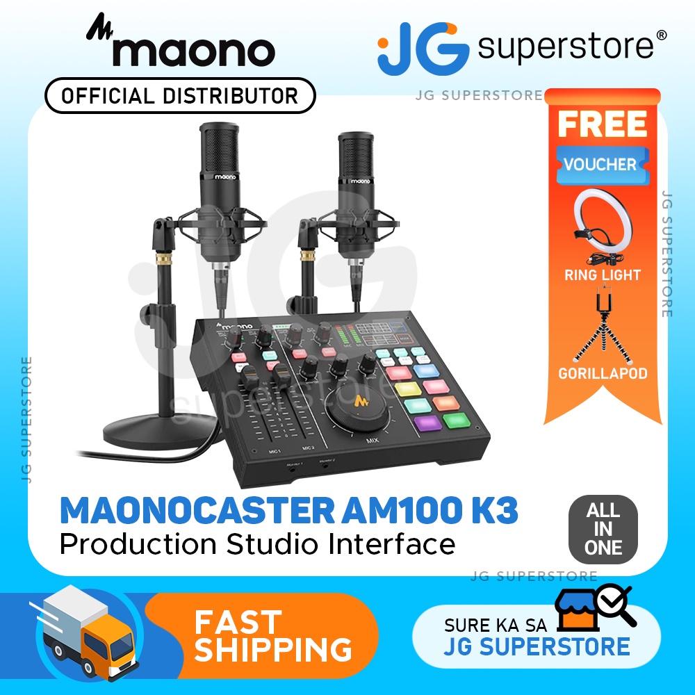 Maono AU-AM100 K3 Maonocaster All-In-One Audio Interface Podcast Studio ...