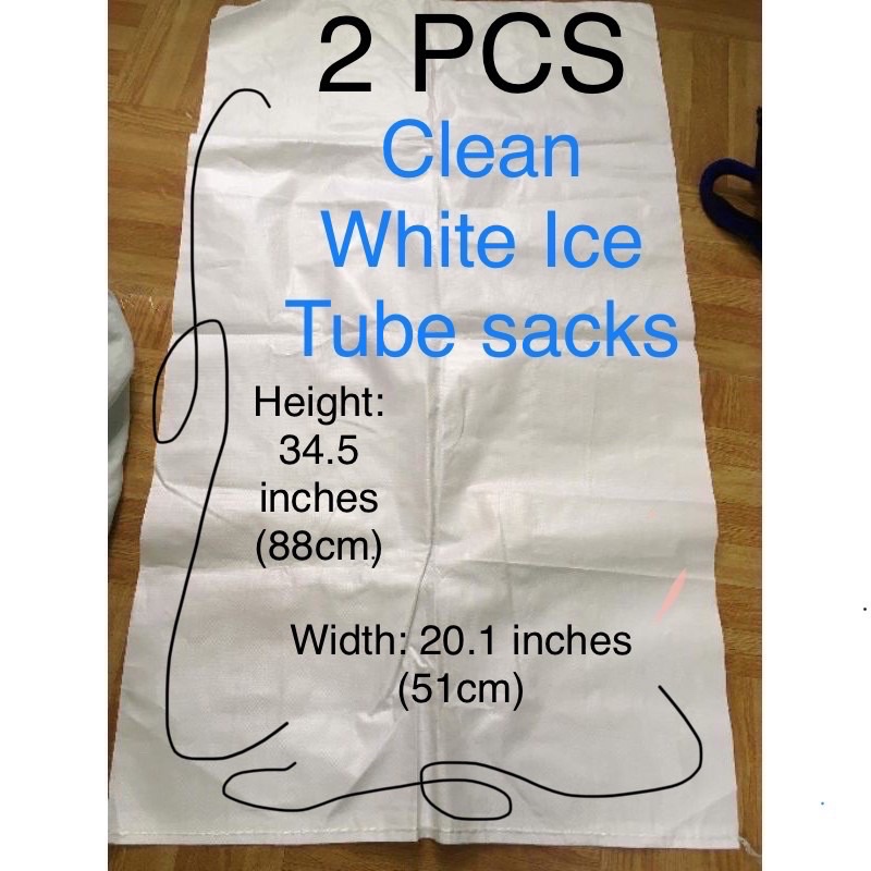 Large GOOD as NEW WHITE SAKO (IceTube Sack) & Big WHITE Ice Tube Sack ...