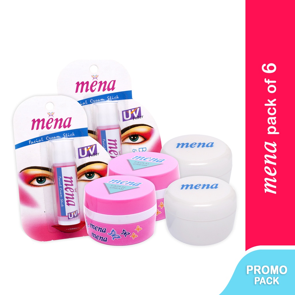 Mena Facial Cream Bundle ( 2pcs Pink, 2pcs Pearl & 2pcs Stick ...