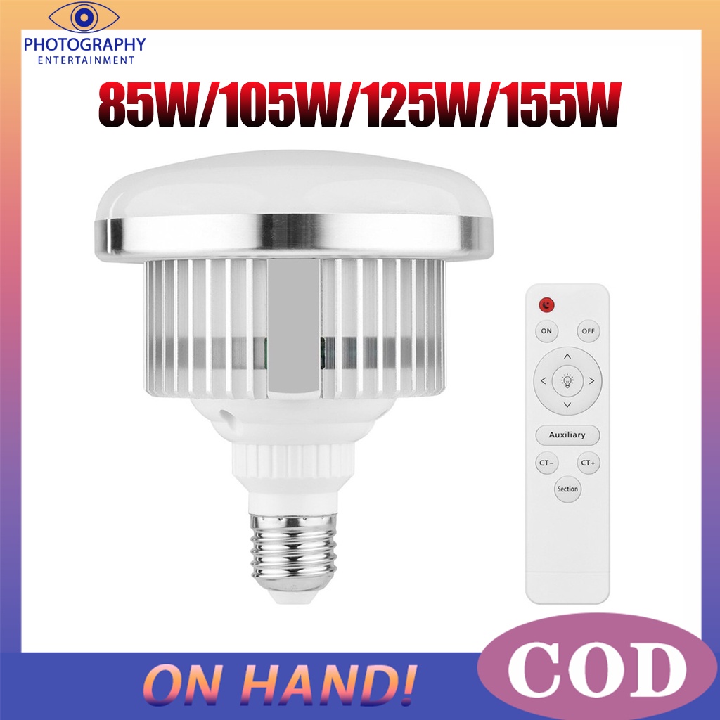 ph E27 Lamp Bulb Dimmable LED Video Tri-Colored Light Bulb For Softbox ...