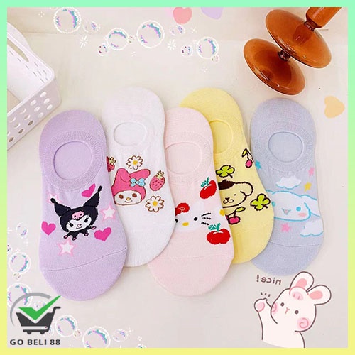 Gobeli Hello Kitty Socks Kuromi Short Thick Cute Character Children And ...