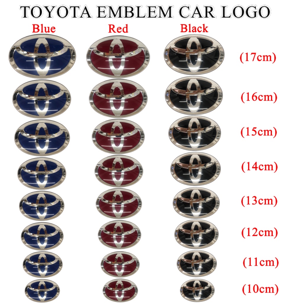 COS TOYOTA Car Logo Emblem Car Front Grille Emblem Logo Rear Trunk ...