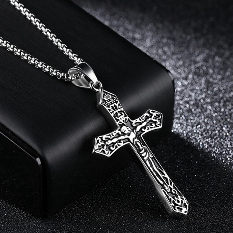 FANCY Christian Orthodox Crucifix Jesus Necklace Russian Cross Prayer ...