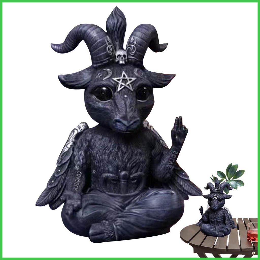 Satan Goat Resin Statue Baphomet Sculptures Statue Resin Black Satan ...