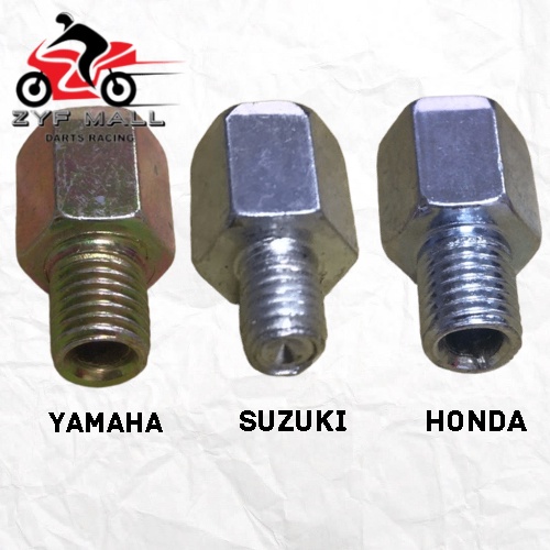 Motorcycle Side Mirror Adaptor Bolt Screw Metal Reverse | Shopee ...