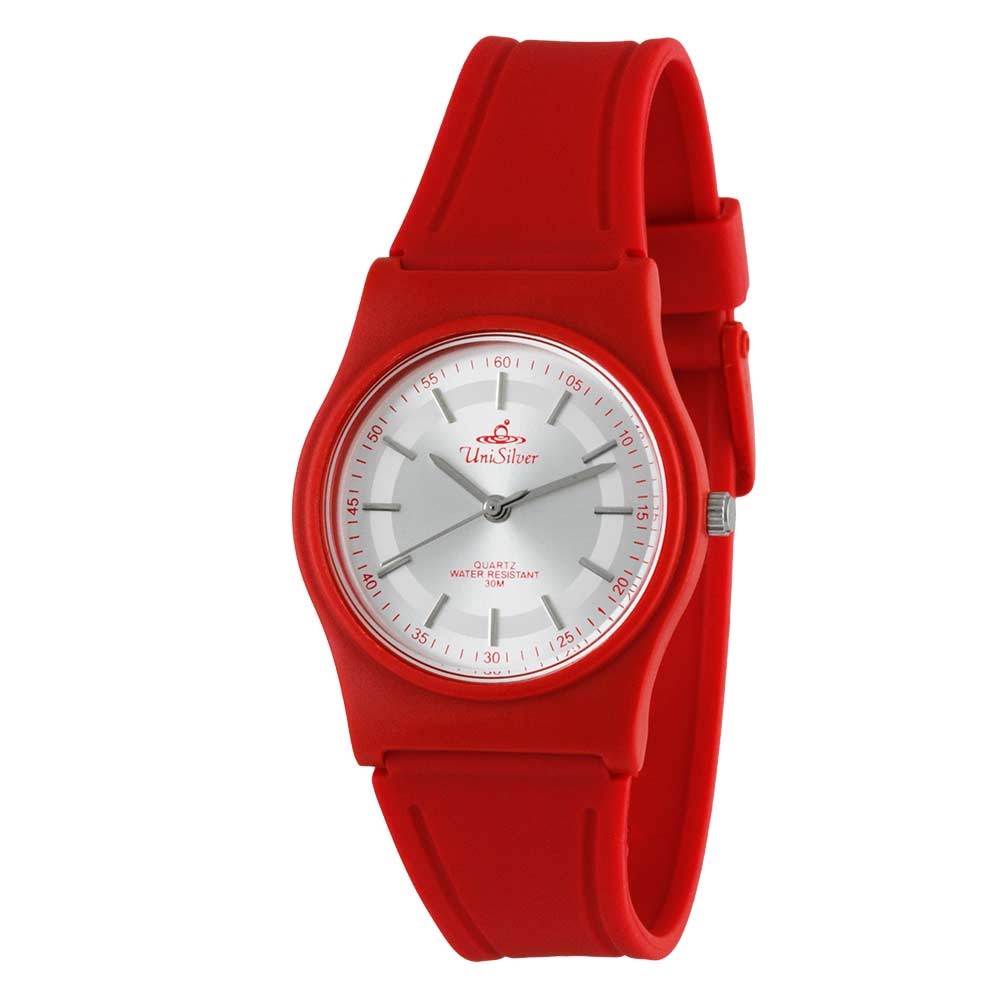 UniSilver TIME SMILZO GEN Women's Small Analog Red Rubber KW3772-2301 ...