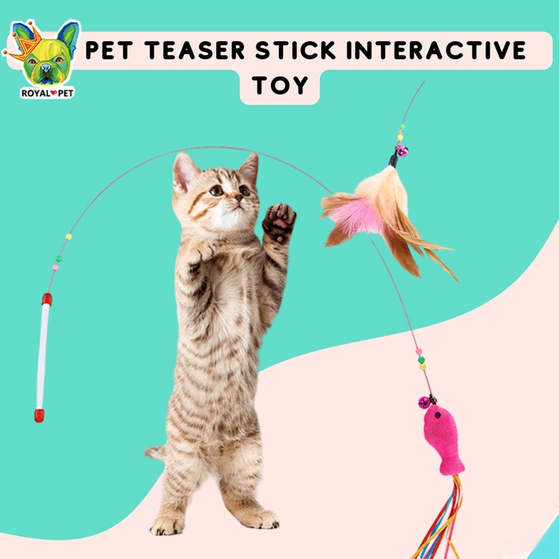 Cat stick cat toy stick feather wire belt small bell pet toy funny cat ...
