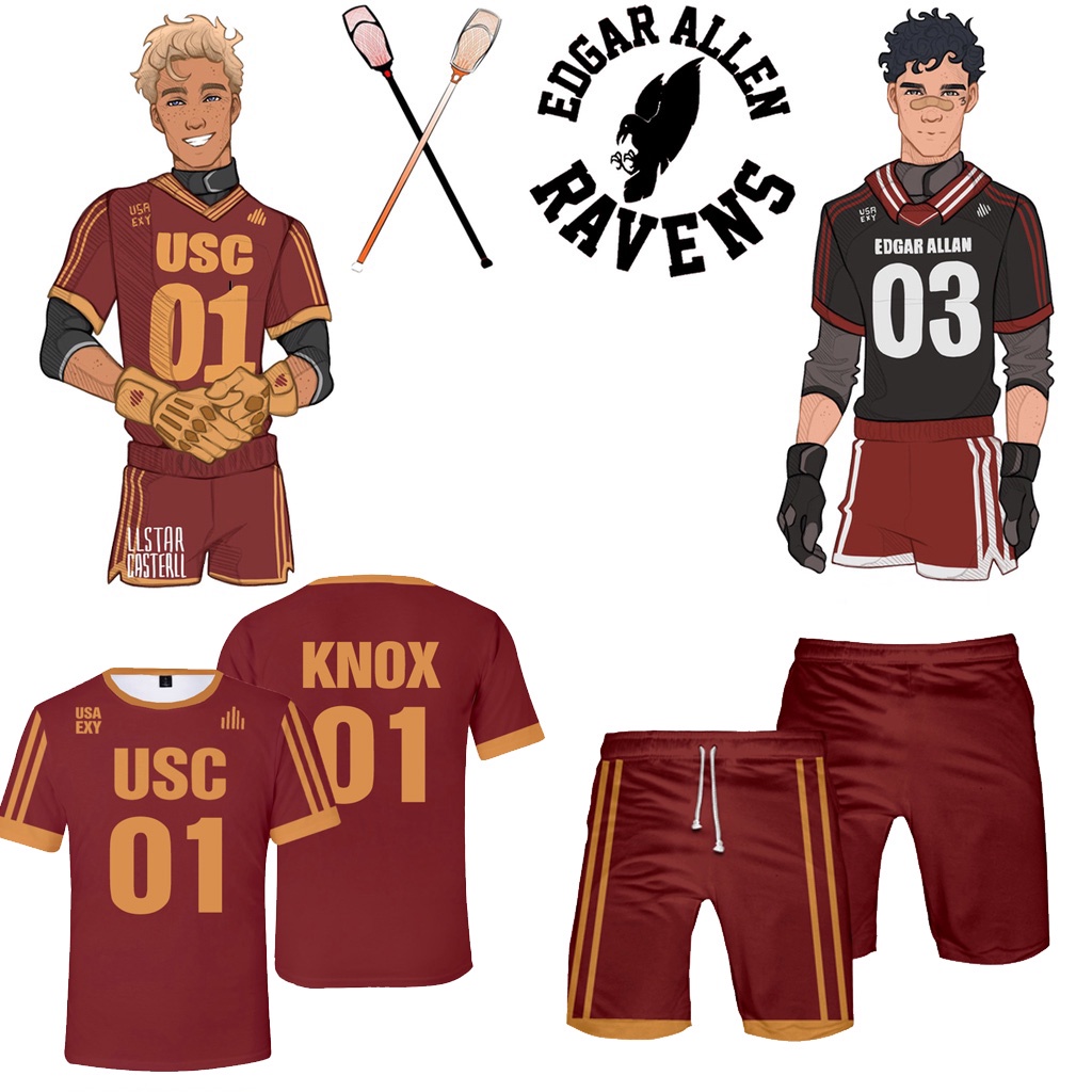 MORIYAMA KNOX Men's T-shirt Jersey The Foxhole Court Edgar Allan Ravens ...