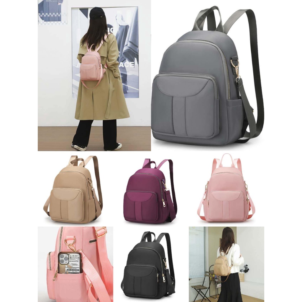 Korean Fashion Campus Nylon Backpack (Waterproof) | Shopee Philippines