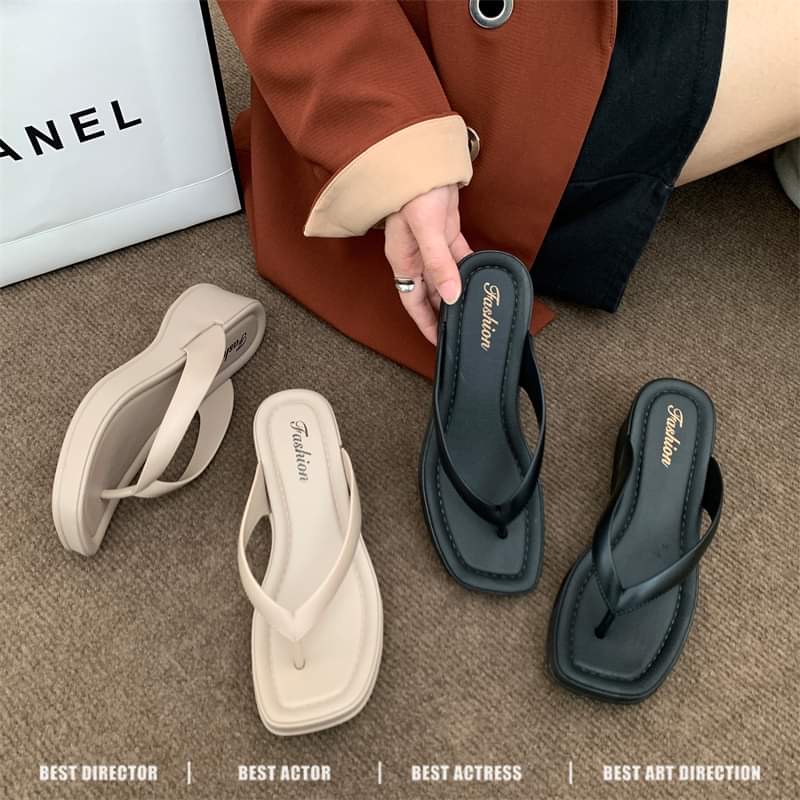 Korean Fashion Trend Flip Flop for women Rubber Sliper 2226# (add one ...