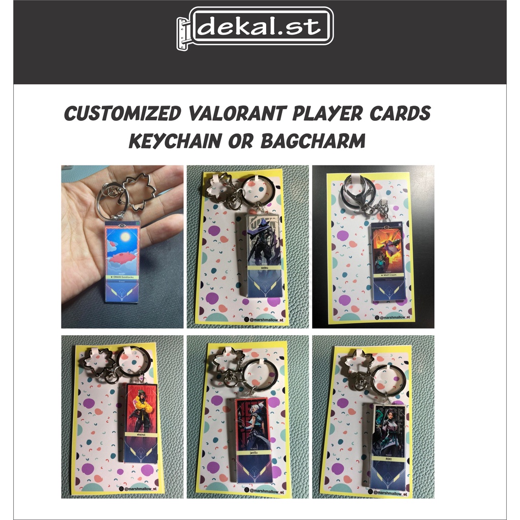 Customized Your own Valorant Player card profile into Keychain or bag ...