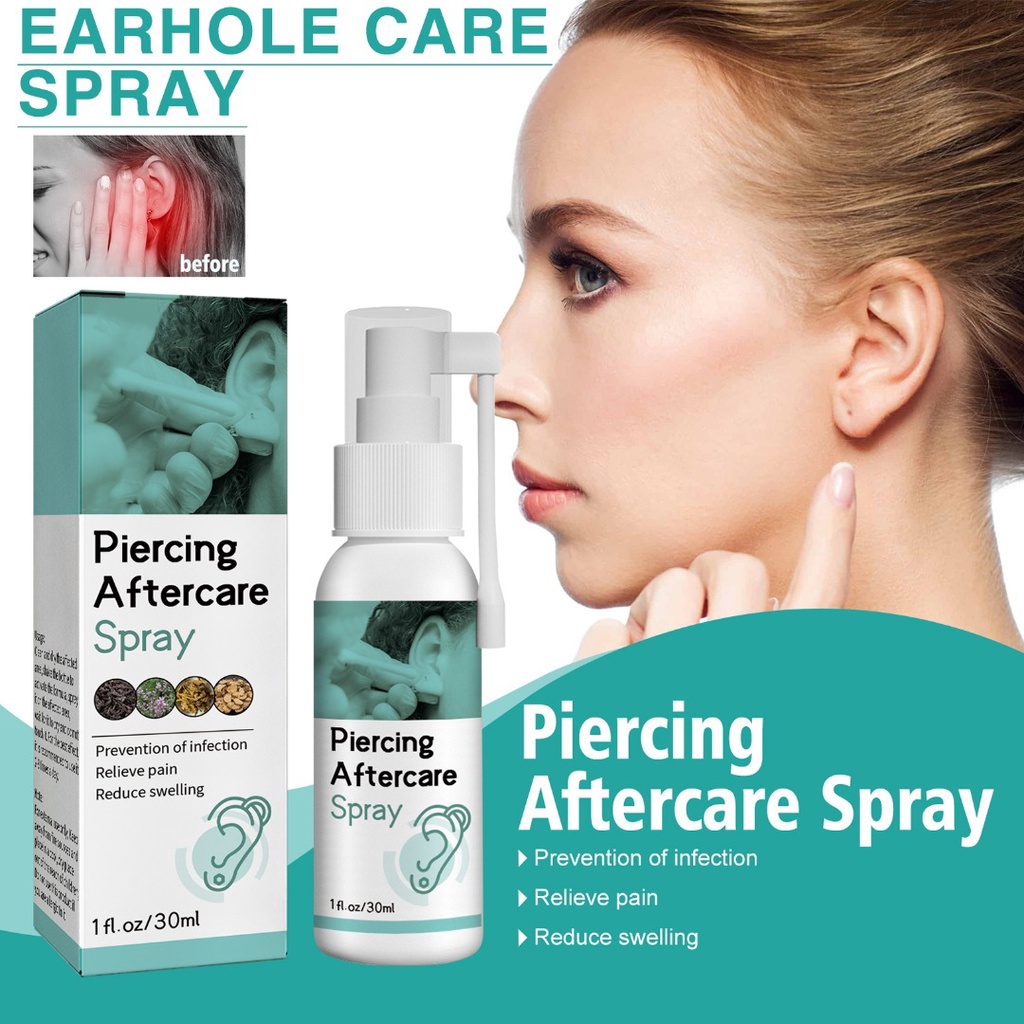 Piercing Aftercare Spray Fine Mist For Ear Nose Naval Body Piercings ...