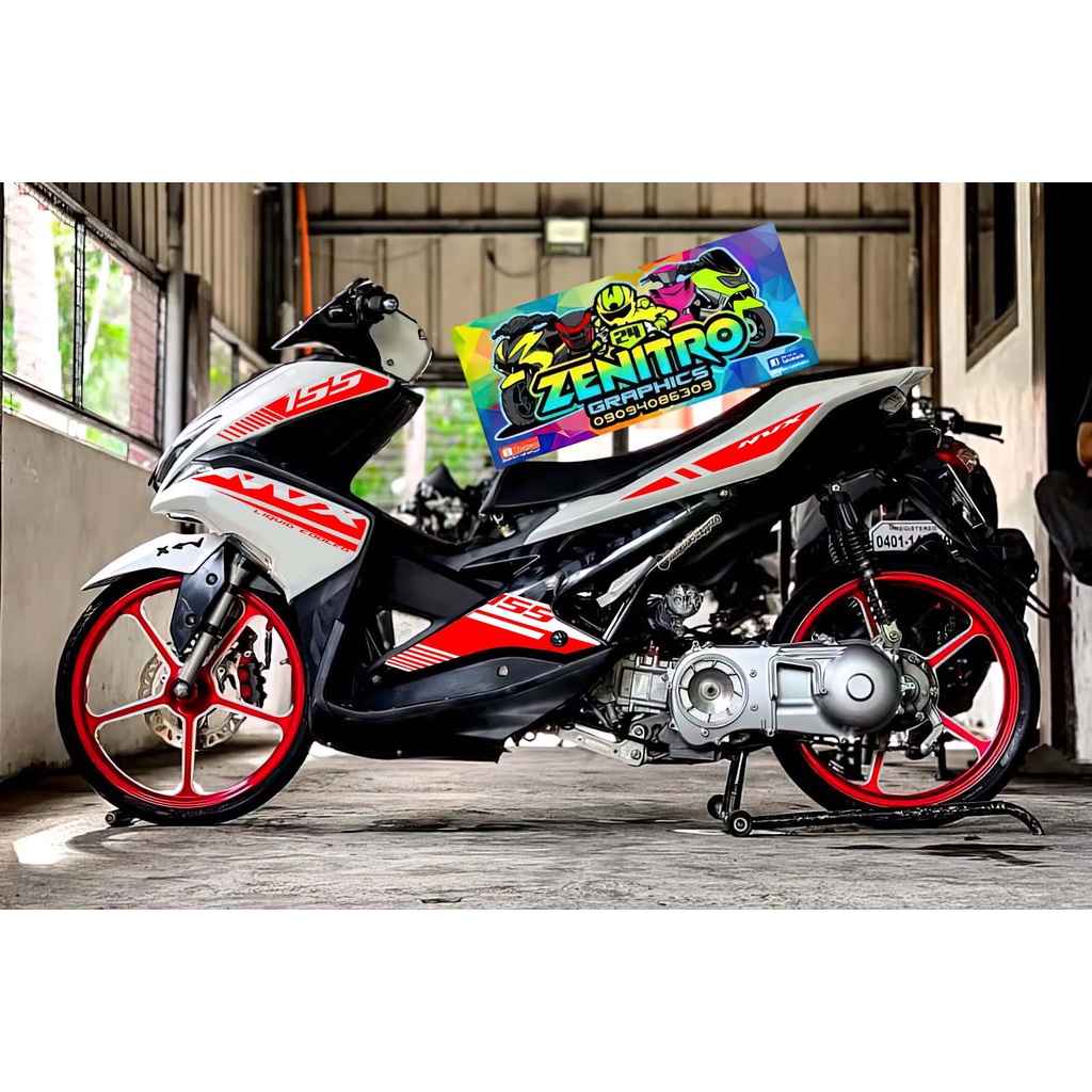 NVX DECALS FOR AEROX V1 WHITE | Shopee Philippines