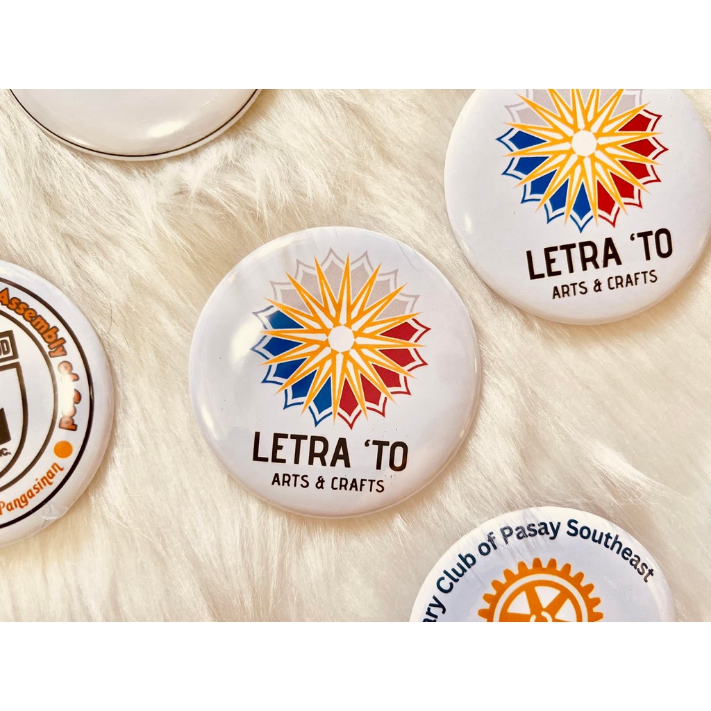 20pcs PERSONALIZED BUTTON PINS 2.2 INCHES HIGH QUALITY PRINT | Shopee ...