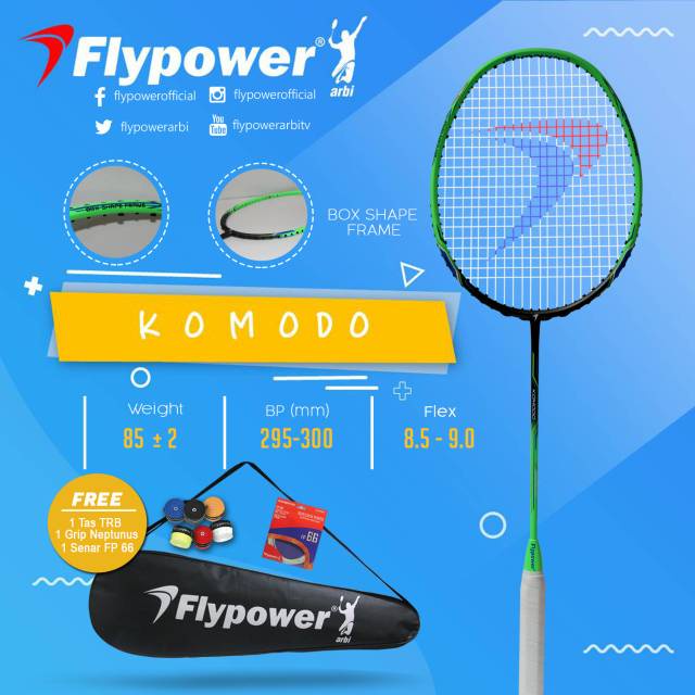 Original Komodo Flypower Badminton Racket | Shopee Philippines