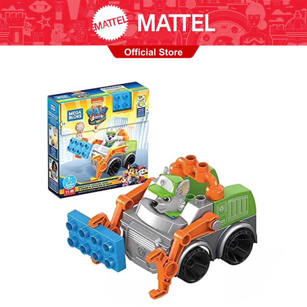 Mega Bloks PAW Patrol The Movie - Rocky’s City Recycling Truck Set ...