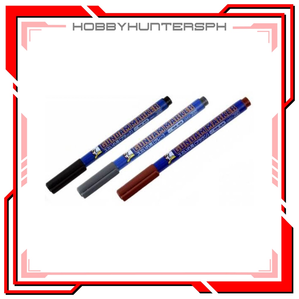 Gundam Marker Fine Tip GM01 Black / GM02 Gray / GM03 Brown | Shopee ...