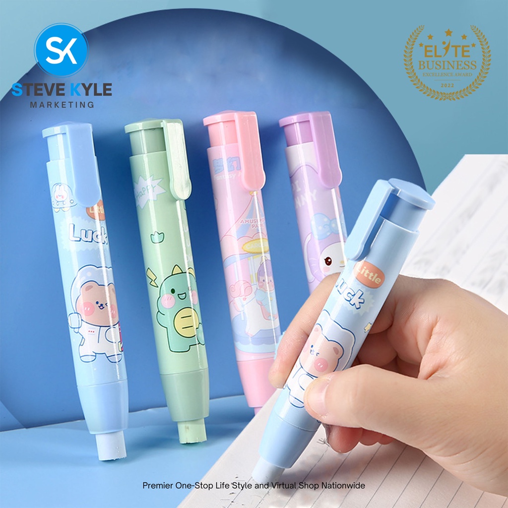 Creative Retractable Eraser Press Eraser Practical Typo Change Pencil ...