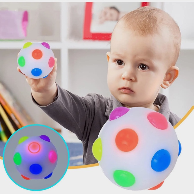 COD On hand New flash bouncing vibration bouncing ball flash dancing ...