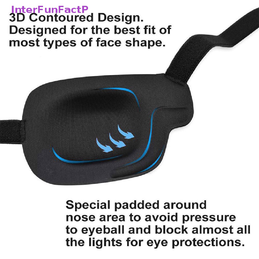 [InterFunFactP] Pirate Eye Patch Unisex Black Single Eye Patch Eyepatch ...