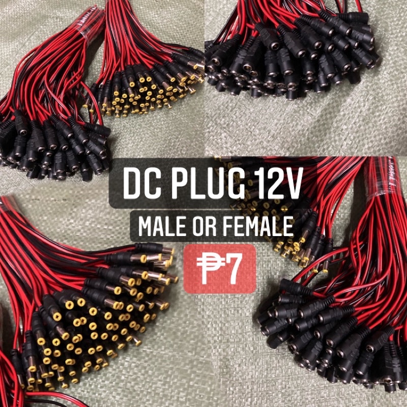 12V DC Connectors Male Female Jack Cable Wire Line Adapter | Shopee ...