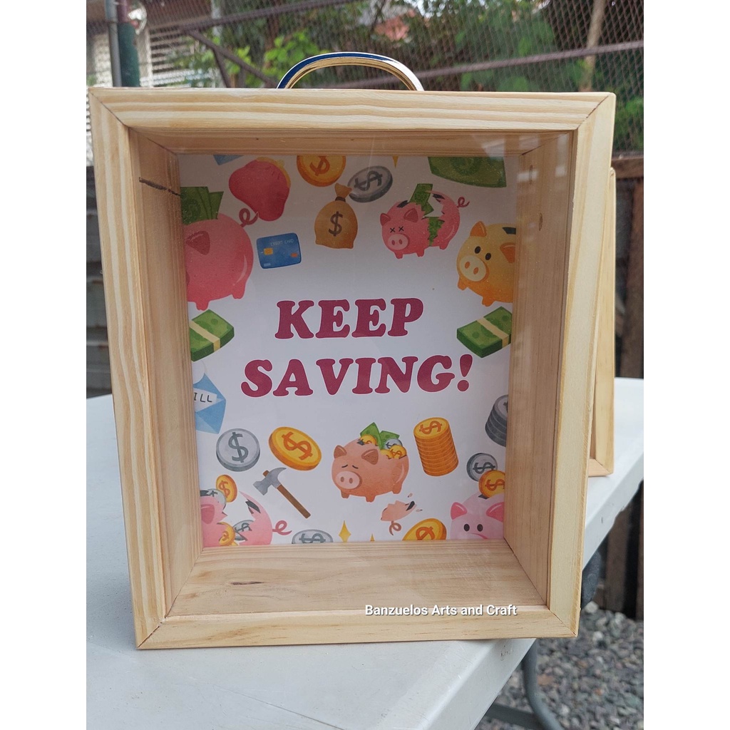 Wooden Coinbank with Customized design | Shopee Philippines