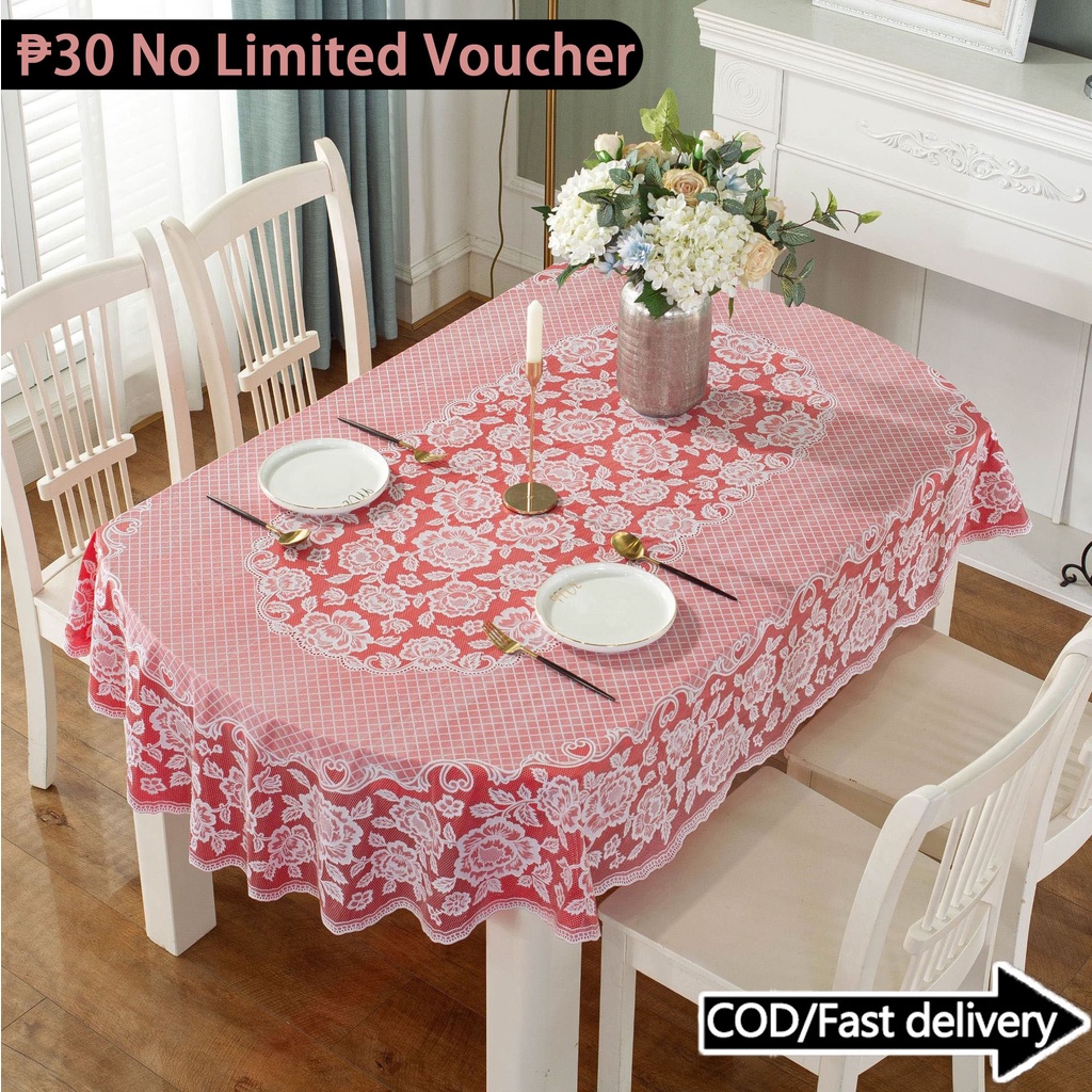 4/6/8/10 Seater Oval Tablecloth Waterproof Oil Proof Gold Table Cover ...