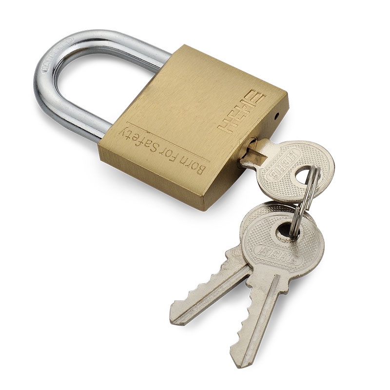 HEHE Brass Padlock Premium Security Middle Duty Brass Padlock MBE-20mm ...