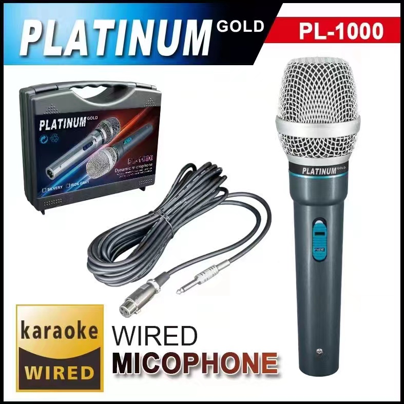 llipp PL1000 Platinum Karaoke Wired Microphone Hyper-Cardiod Dynamic ...