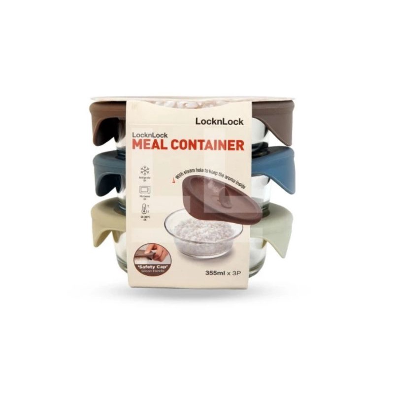 LOCK N LOCK Meal Oven Glass - Food Container 355ML 450ML | Shopee ...