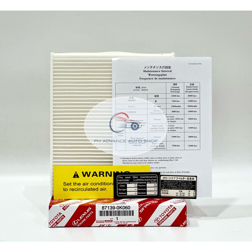 Cabin Filter Toyota Innova / Fortuner / Hilux / HiAce / Alphard 2016-Up ...
