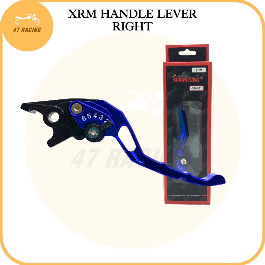47Racing Motorcycle Xrm Handle Lever Brake Lever Right Blue Universal ...