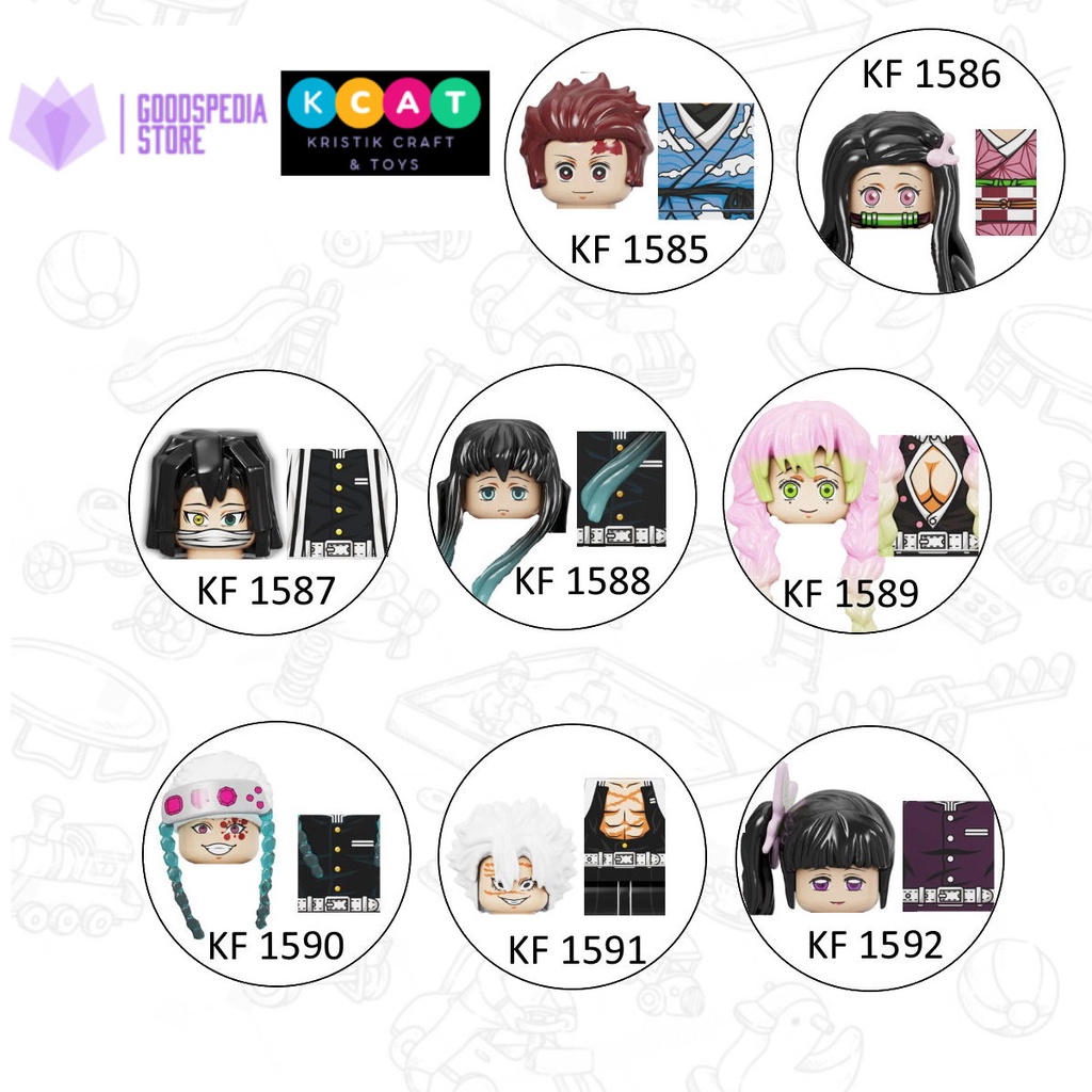 Mini Figure KCaTKF6146 - Tanjiro Kamado Nezuko Iguro Obanai Tokito ...