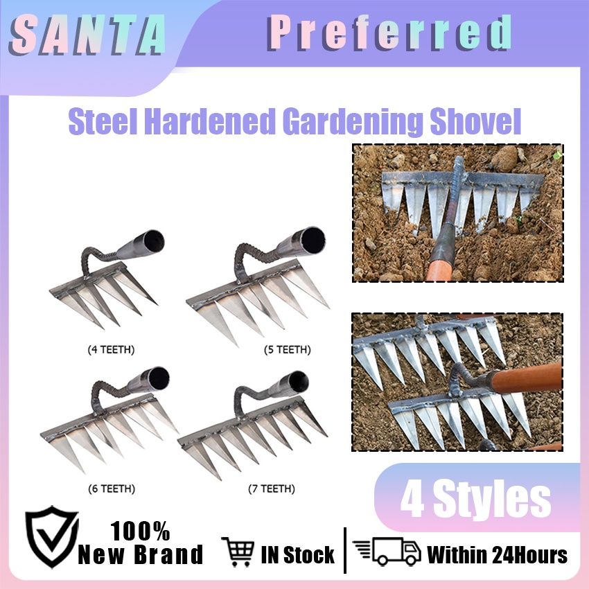 Weeding Rake Steel Farm Tool Gardening Hoe Grasping Raking Loosen Soil ... Weeding Rake Steel Farm Tool Gardening Hoe Grasping Raking Loosen Soil ...