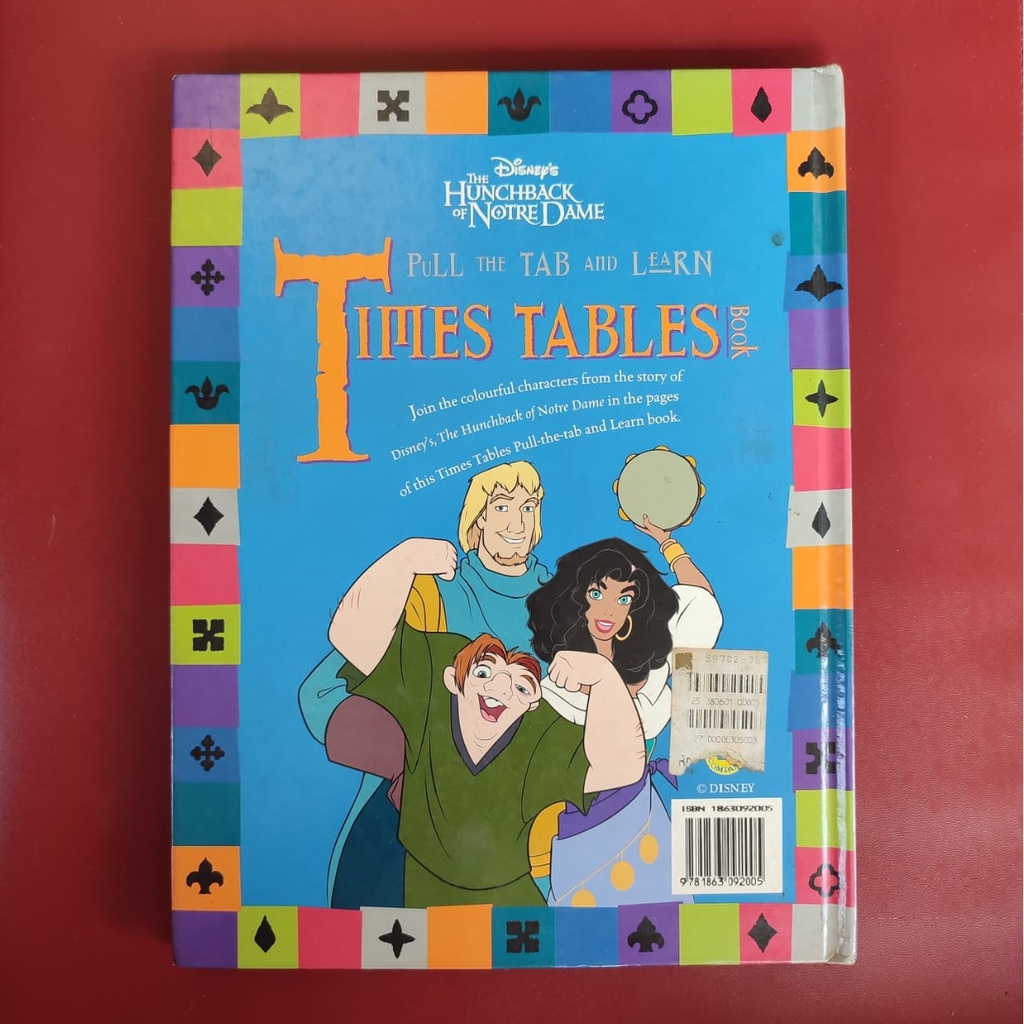 Disney's Times Tables Books - The Hunchback of Notre Dame | Shopee ...