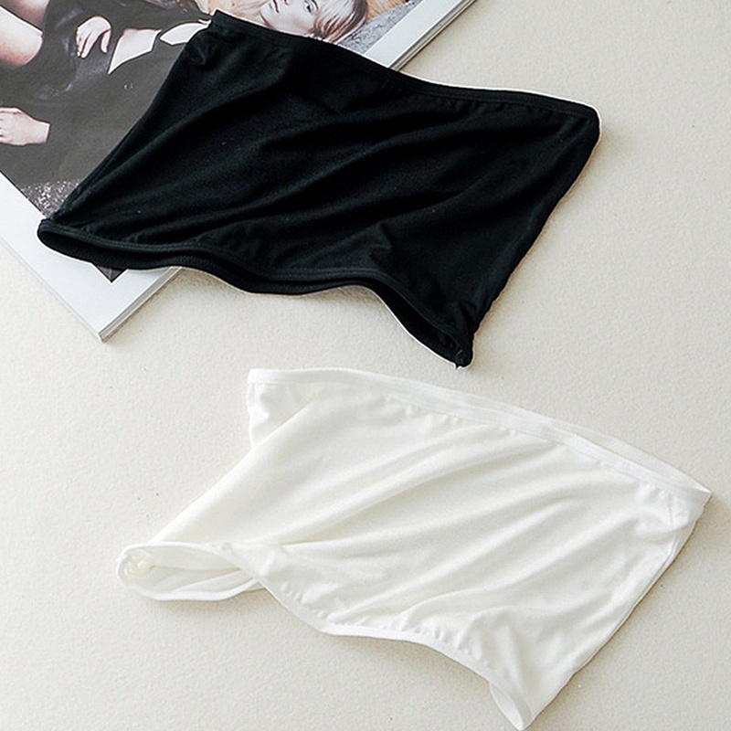 Bandeau Strapless Seamless Sports Bra Boob Tube Stretch Tops Black ...