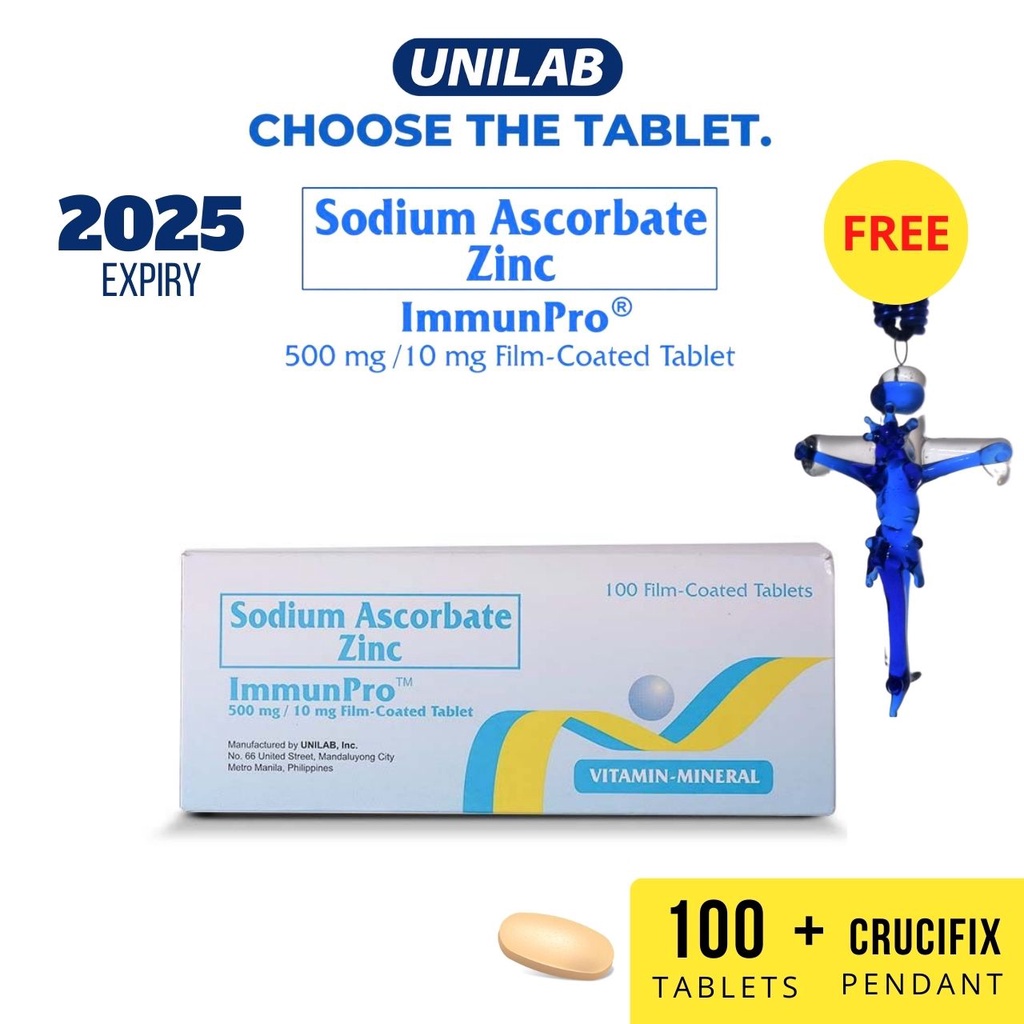 Immunopro Vitamin C with Zinc for Adult Immunity 100 Tablets/32 Tablets ...